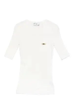 Elisabetta Franchi Half-sleeve T-shirt - White