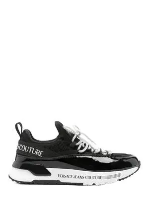 Versace Mesh Panel Lace-up Sneakers - Black