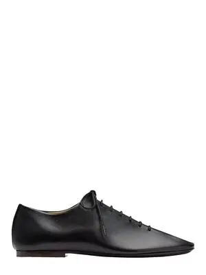 LEMAIRE Souris Leather Lace-up Derby Shoes - Black