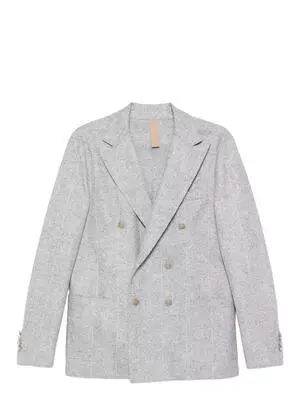 Eleventy Pinstripe Double-breasted Jacket - Grey