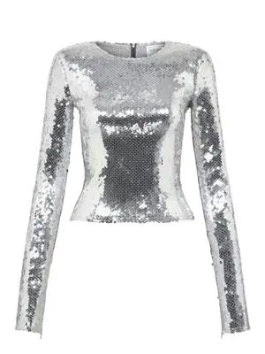 16Arlington Loida Sequinned T-shirt - Grey