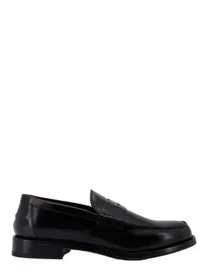 DOUCAL'S Penny Leather Loafers - Black