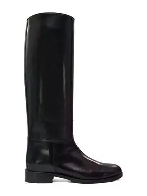 MARETTO Leather Riding Boots - Black