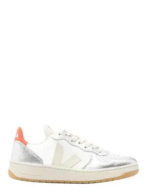 VEJA V-10 Leather Sneakers - White