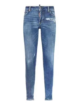 Dsquared2 Logo Patch Jeans - Blue