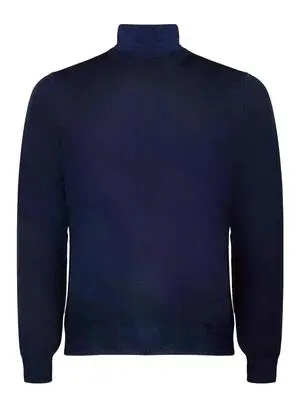 Fedeli High-neck Ribbed-trim Sweater - Blue