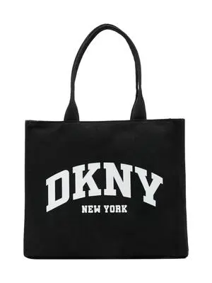 Dkny Logo-print Tote Bag - Black