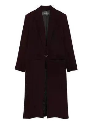 MUGLER Notched-lapel Wool Coat - Red