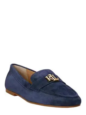 RALPH LAUREN Logo-Plaque Suede Pumps
