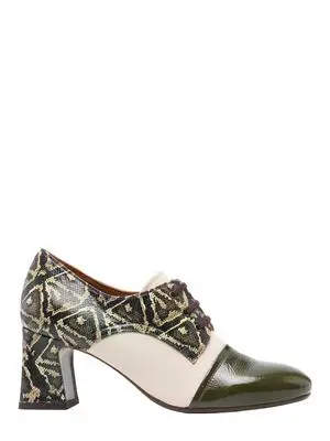 Chie Mihara 70mm Fadri Patterned Block-heel Pumps - Green