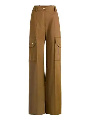 Patou Cargo-pocket Flared Trousers - Brown