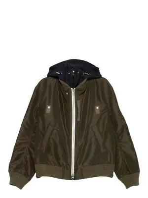 Sacai Hooded Bomber Jacket - Green
