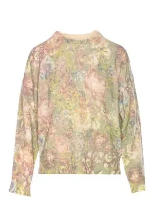 Liu Jo Floral Print Crew-neck Sweater - Green