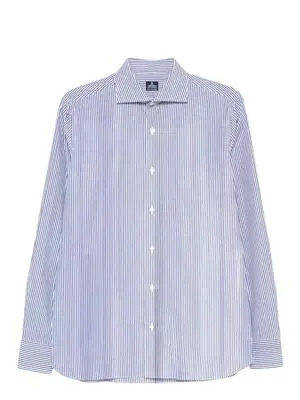 TRUZZI Striped Cotton Shirt - Blue