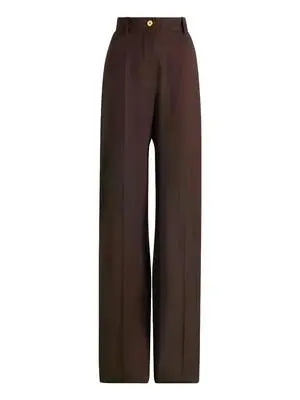 Patou High-waisted Trousers - Brown