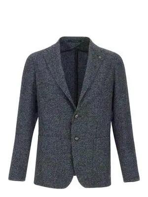 Tagliatore Textured Weave Blazer - Blue