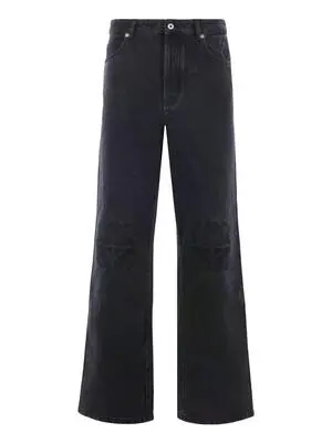 Loewe Anagram Embroidered Jeans - Black