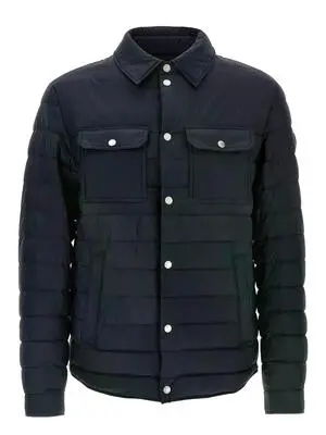 BOSS Quilted Shirt-collar Jacket - Blue
