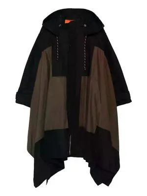 Colville Asymmetric Parka Coat - Black