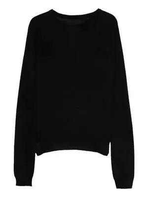 Rick Owens Round-neck Wool Jumper - Black