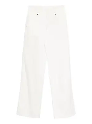 Ermanno Scervino Eyelet-embellished High-waist Jeans - White