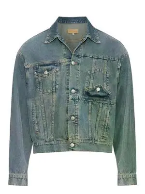MAISON MARGIELA Flap-pocket Denim Jacket - Blue