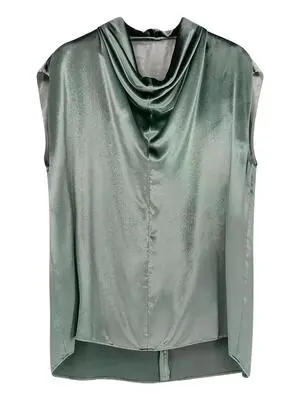 Alberta Ferretti Cowl-neck Sleeveless Top - Green