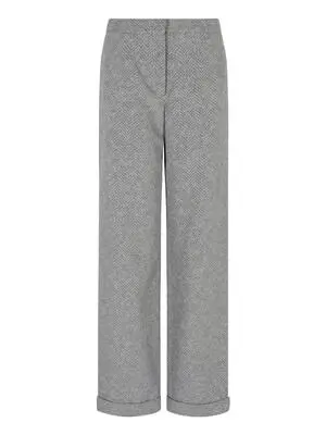 Emporio Armani Herringbone Trousers - Grey