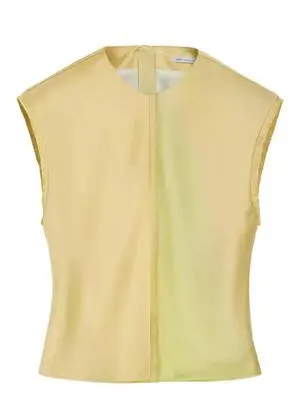 Ami Raw-edge Sleeveless Top - Green