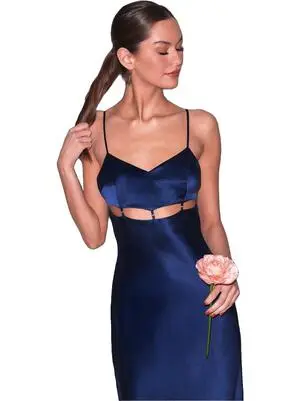 Fleur Du Mal Chelle Luxe Dress - Navy / Blue