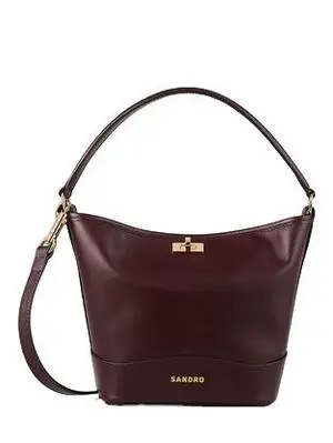 Sandro Tangoso Mini Leather Bag - Gold