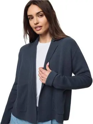Splendid Estelle Cashblend Shrunken Coatigan Jacket - Navy