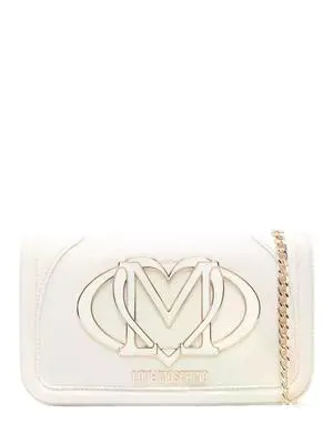 Moschino Logo-plaque Chain-strap Crossbody Bag - Neutrals