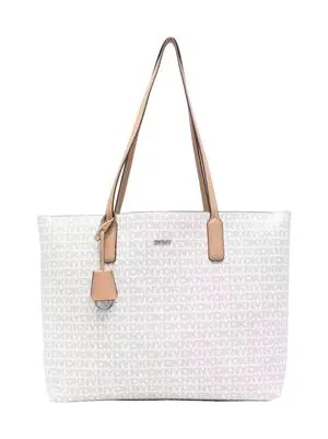 Dkny Logo-pattern Tote Bag - White