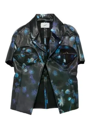 Coperni Floral-print Jacket - Black