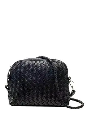 Dragon Diffusion Fellini Woven-leather Cross Body Bag - Black
