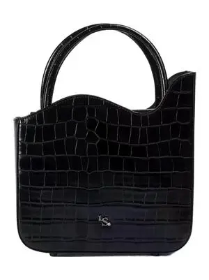 LE SILLA Ivy Crocodile-embossed Mini Bag - Black