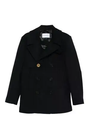 Givenchy Double-breasted Gold-button Pea Coat - Blue