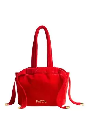 Patou Evening Drawstring Velvet Bag - Red