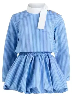 PATOU Striped Bubble Dress - Blue