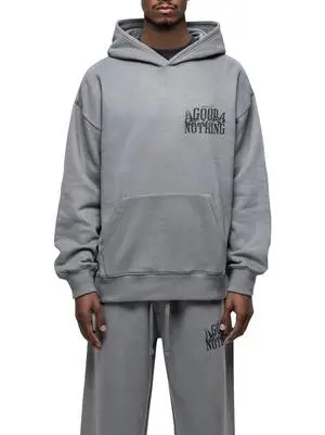 GOOD FOR NOTHING Relaxed Fit Hoodie - Grey