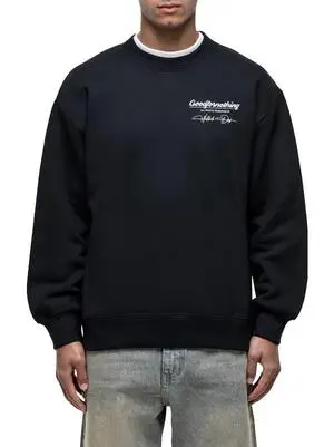 GOOD FOR NOTHING Washed Cult Sweatshirt - Black