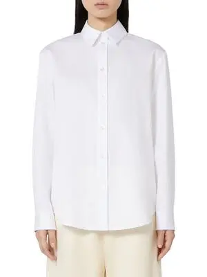 MM BY MAX MARA Dionea Cotton Button-up Shirt - Optical White