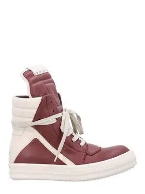 Rick Owens Geobasket High Top Sneakers - Rosewood