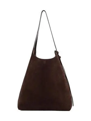 Tory Burch Romy Suede Hobo Bag Dark Cocoa