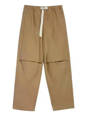 JIL SANDER Belted Trousers - Neutrals