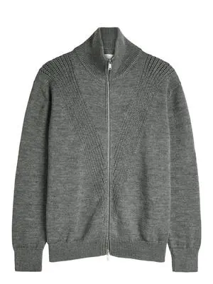 JIL SANDER Melange Wool Cardigan - Grey