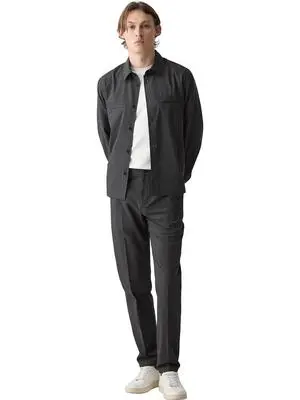 Theory Curtis Drawstring Pant In Motion Wool - Charcoal Melange