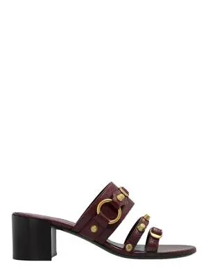 Balenciaga 65mm Leather Heeled Sandals - Red