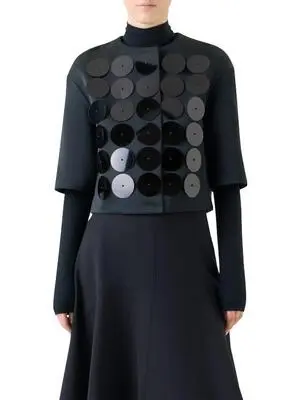 Akris Macro Sequin Techno Taffeta Jacket - Black